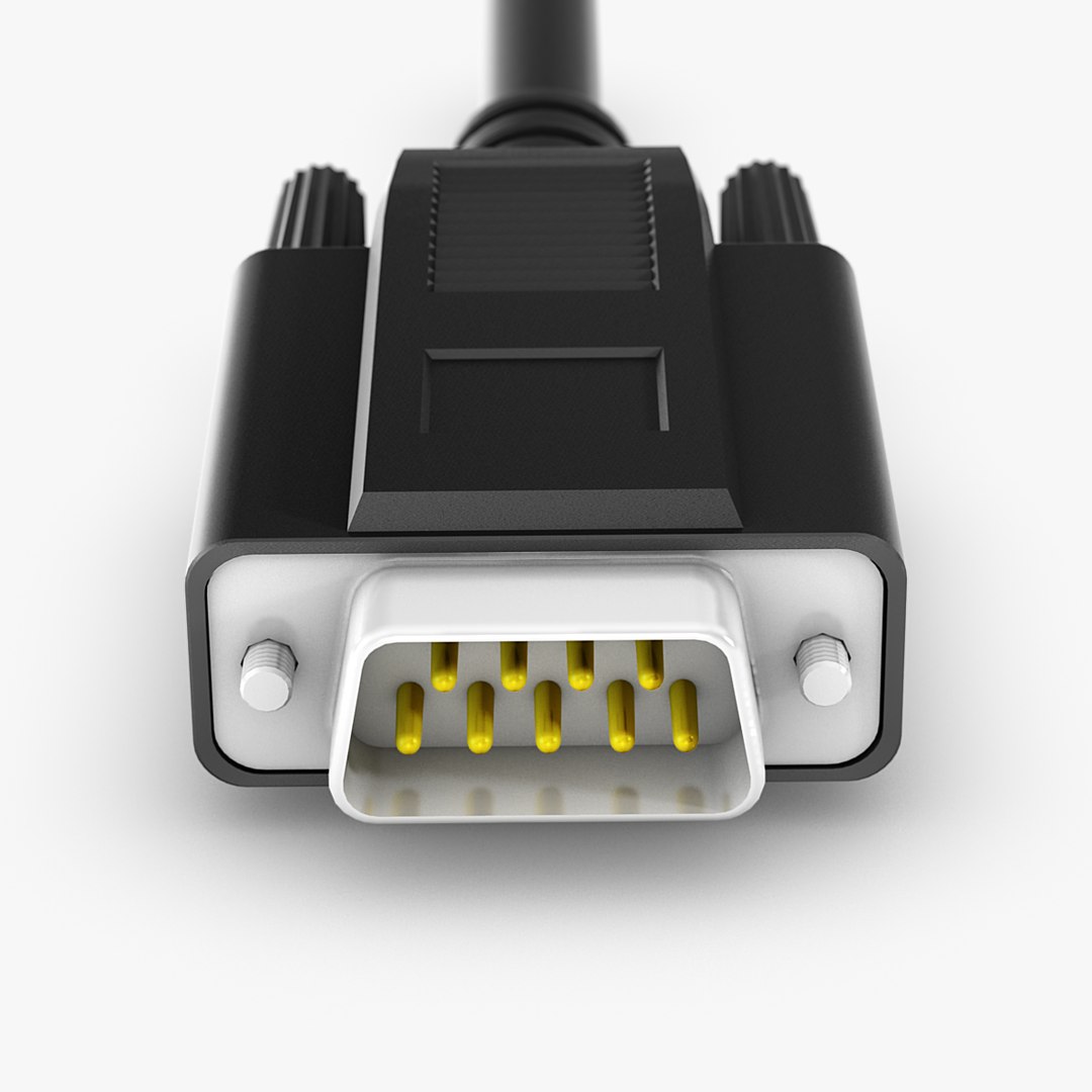 Rs-232 Plug Electronic 3D - TurboSquid 1277701