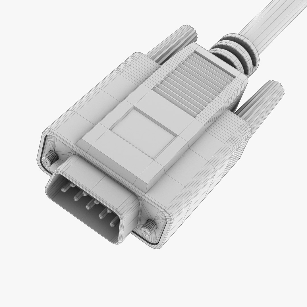 Rs-232 Plug Electronic 3D - TurboSquid 1277701