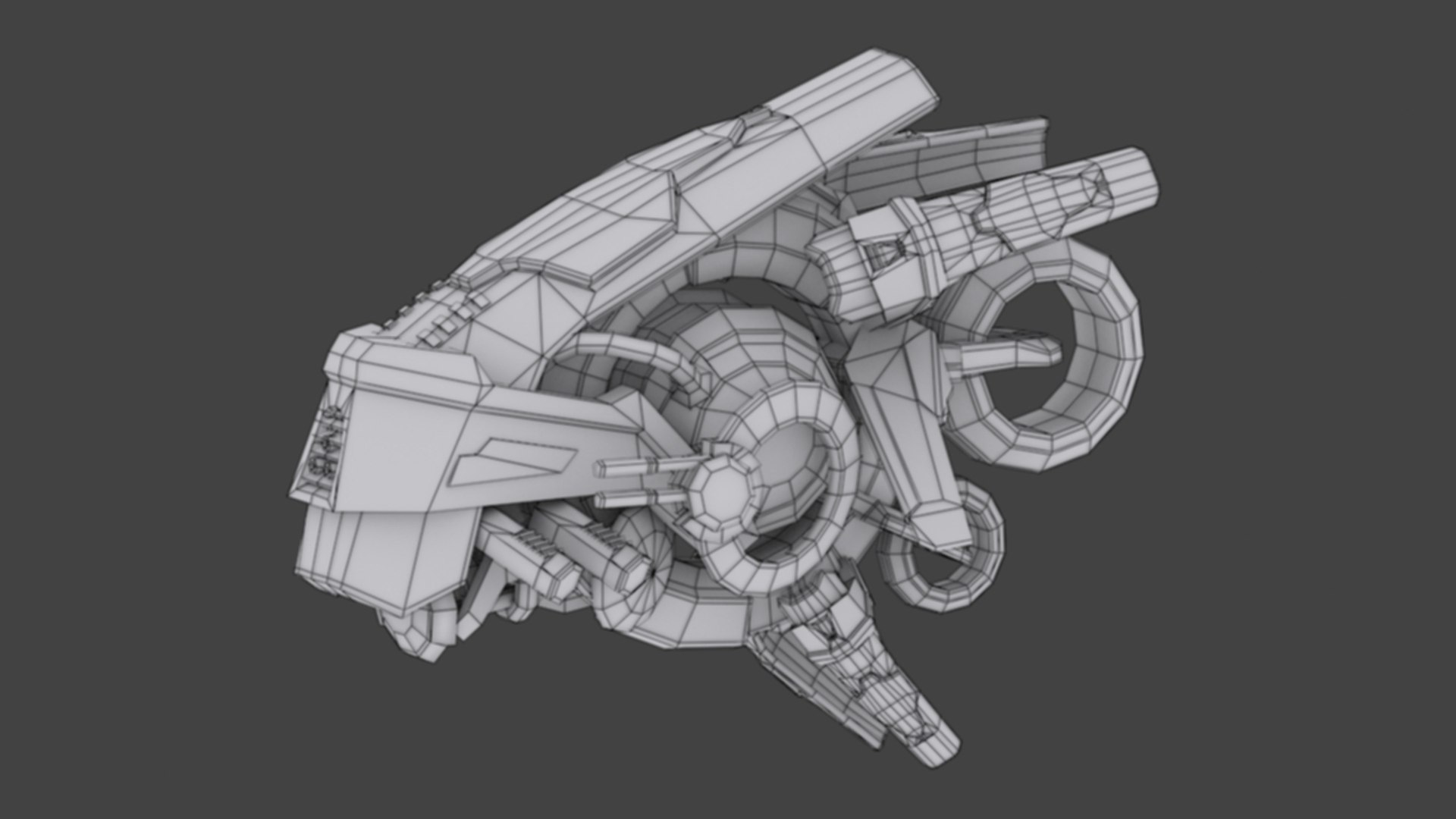 Red Anime Manga Drone 3d Model