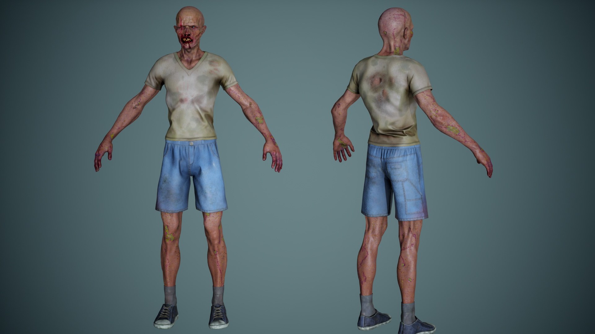 3D Super Zombie Pack 01b Model - TurboSquid 2341526