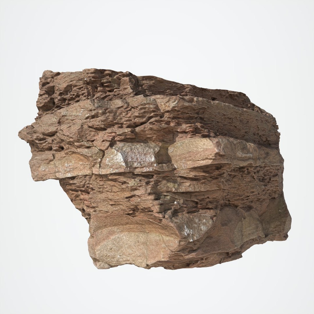 3D Orange Layered Rock Boulder 1 PBR Model - TurboSquid 1954325