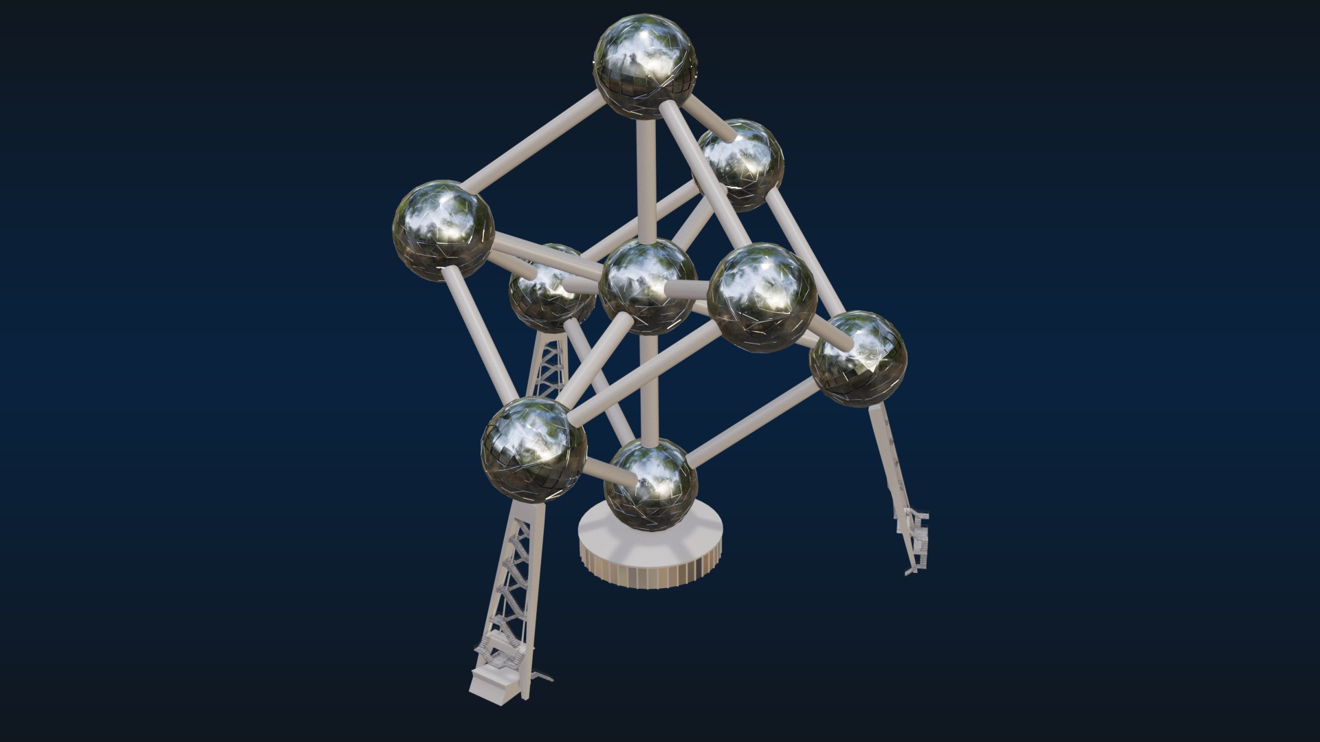 3D Atomium Building Brussels - TurboSquid 2218785