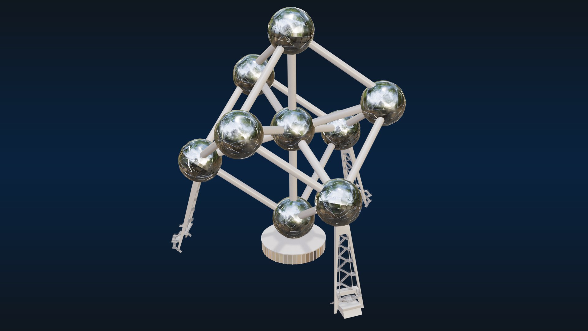 3D Atomium Building Brussels - TurboSquid 2218785