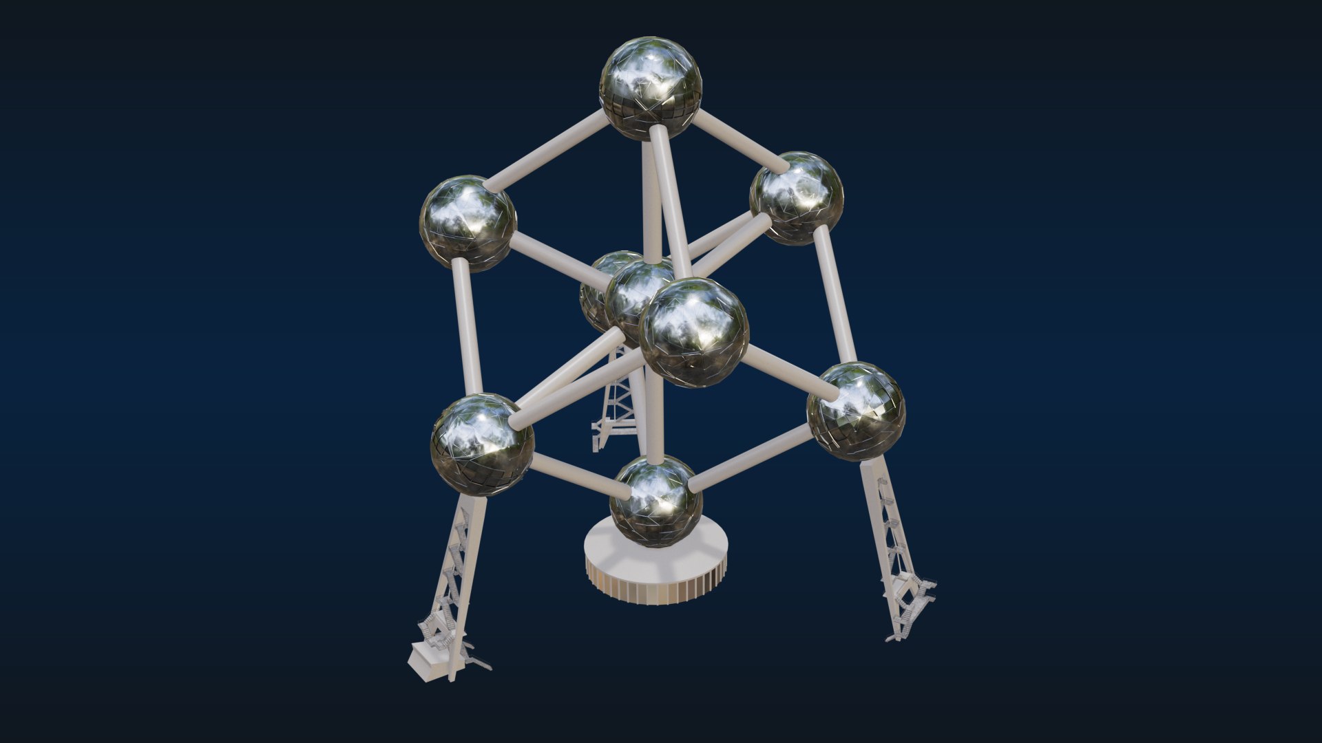 3D Atomium Building Brussels - TurboSquid 2218785