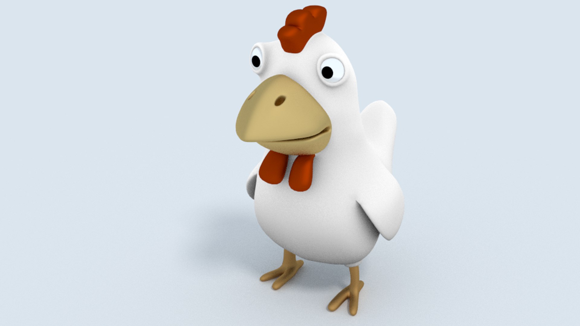 3d Cartoon Hen