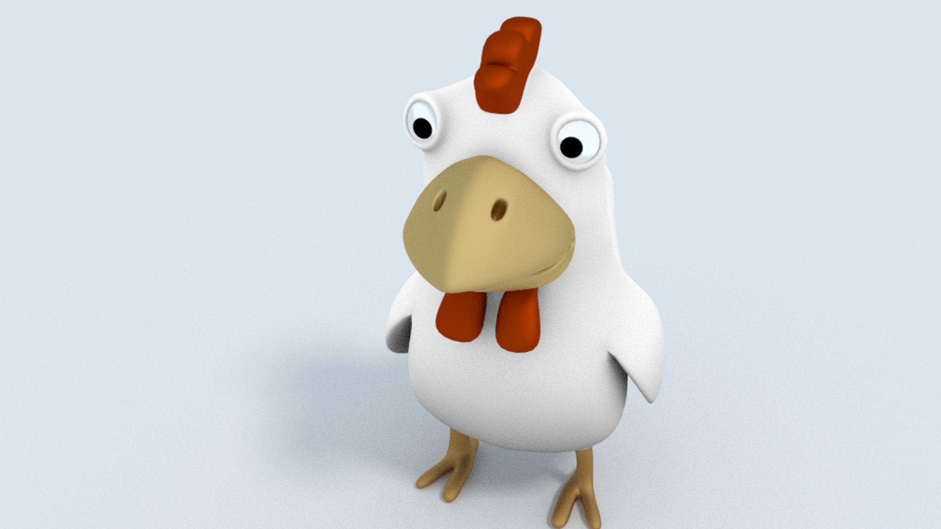 3d Cartoon Hen
