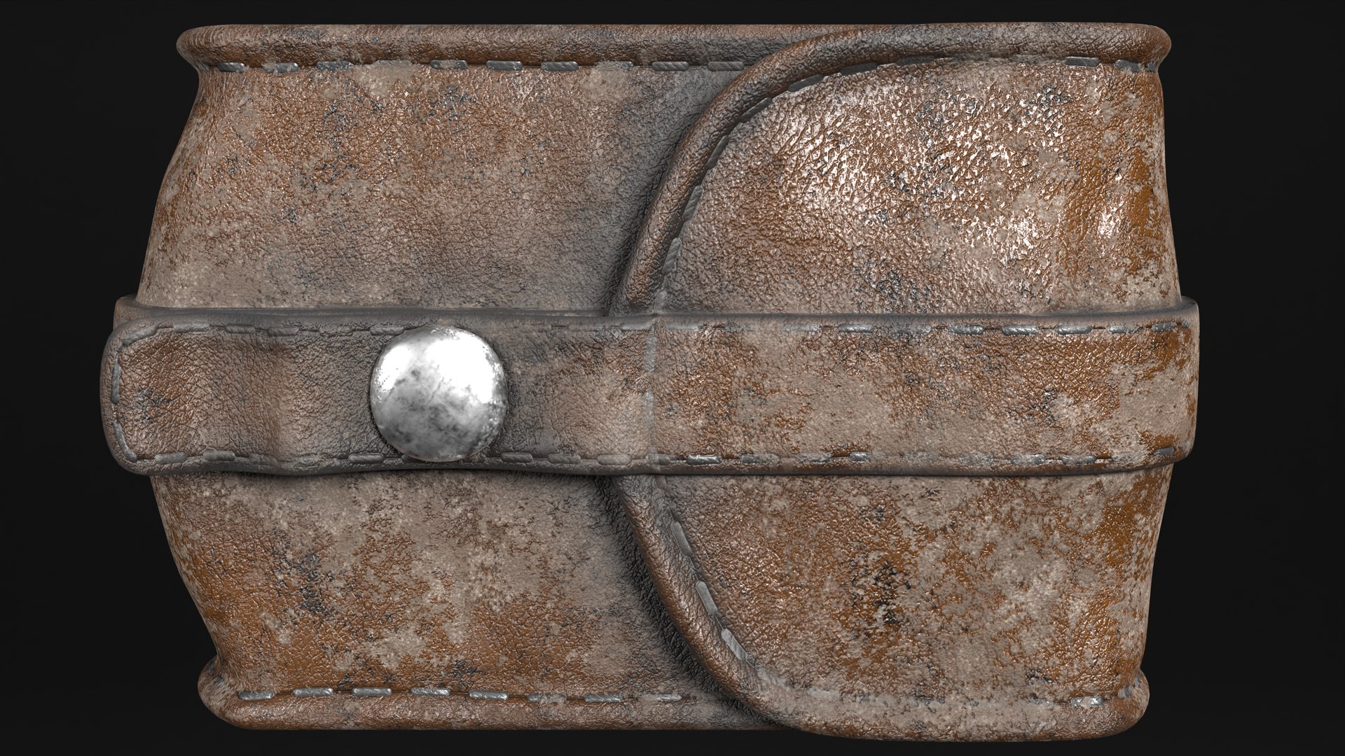 Leather Pouch With Three Stages Of Wear 3D Model - TurboSquid 1973397