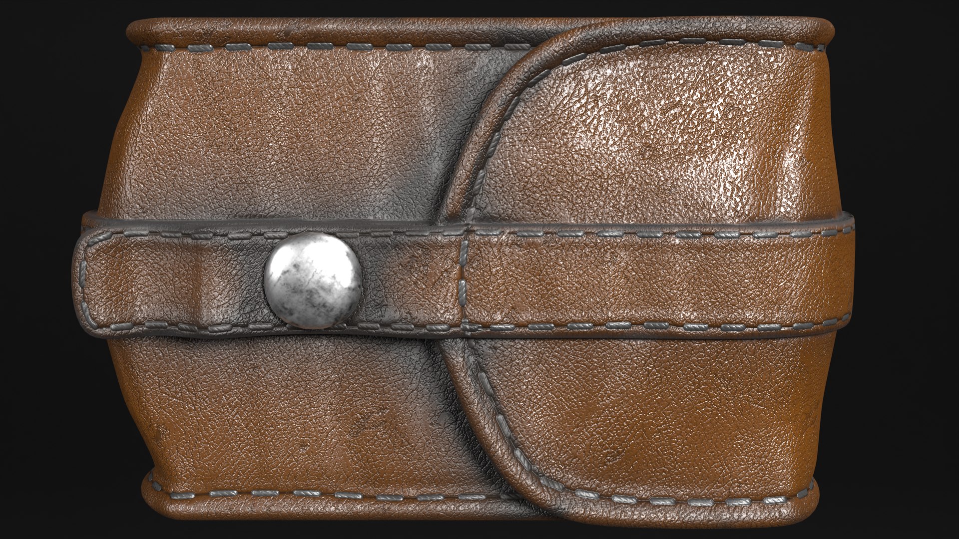 Leather Pouch With Three Stages Of Wear 3D Model - TurboSquid 1973397