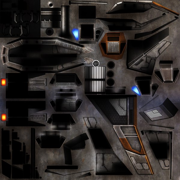 3d star fighter lighting