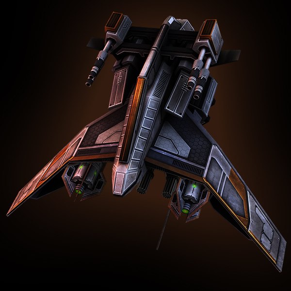 3d star fighter lighting