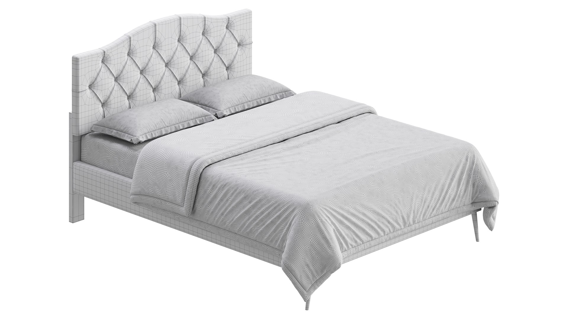 Perth Fabric Bed Frame 3D - TurboSquid 2229419