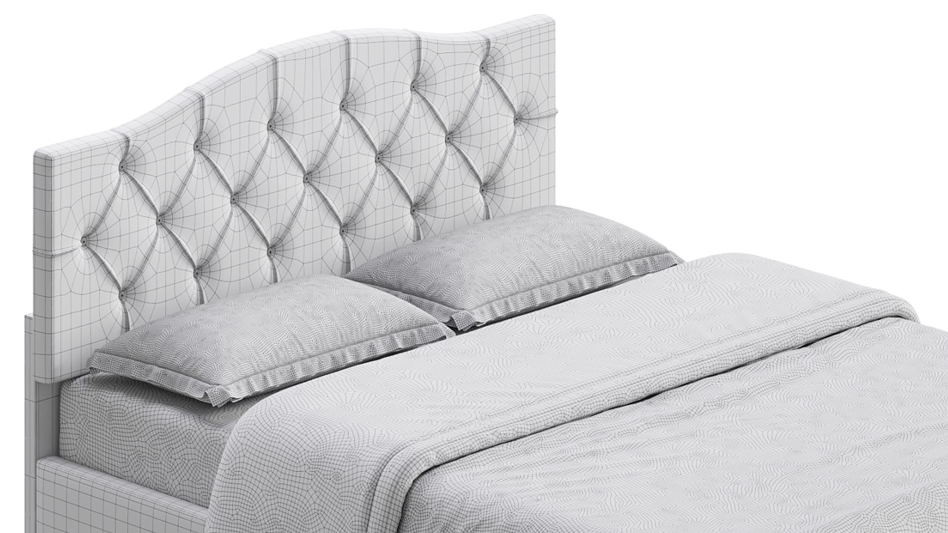 Perth Fabric Bed Frame 3D - TurboSquid 2229419