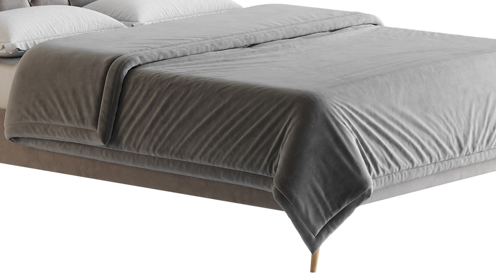 Perth Fabric Bed Frame 3D - TurboSquid 2229419