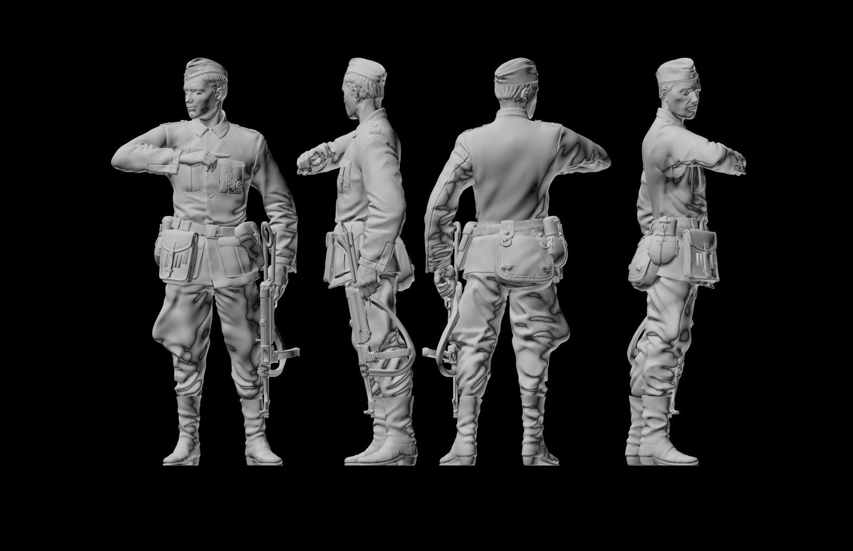3D Model German Soldiers Officer - TurboSquid 1397145