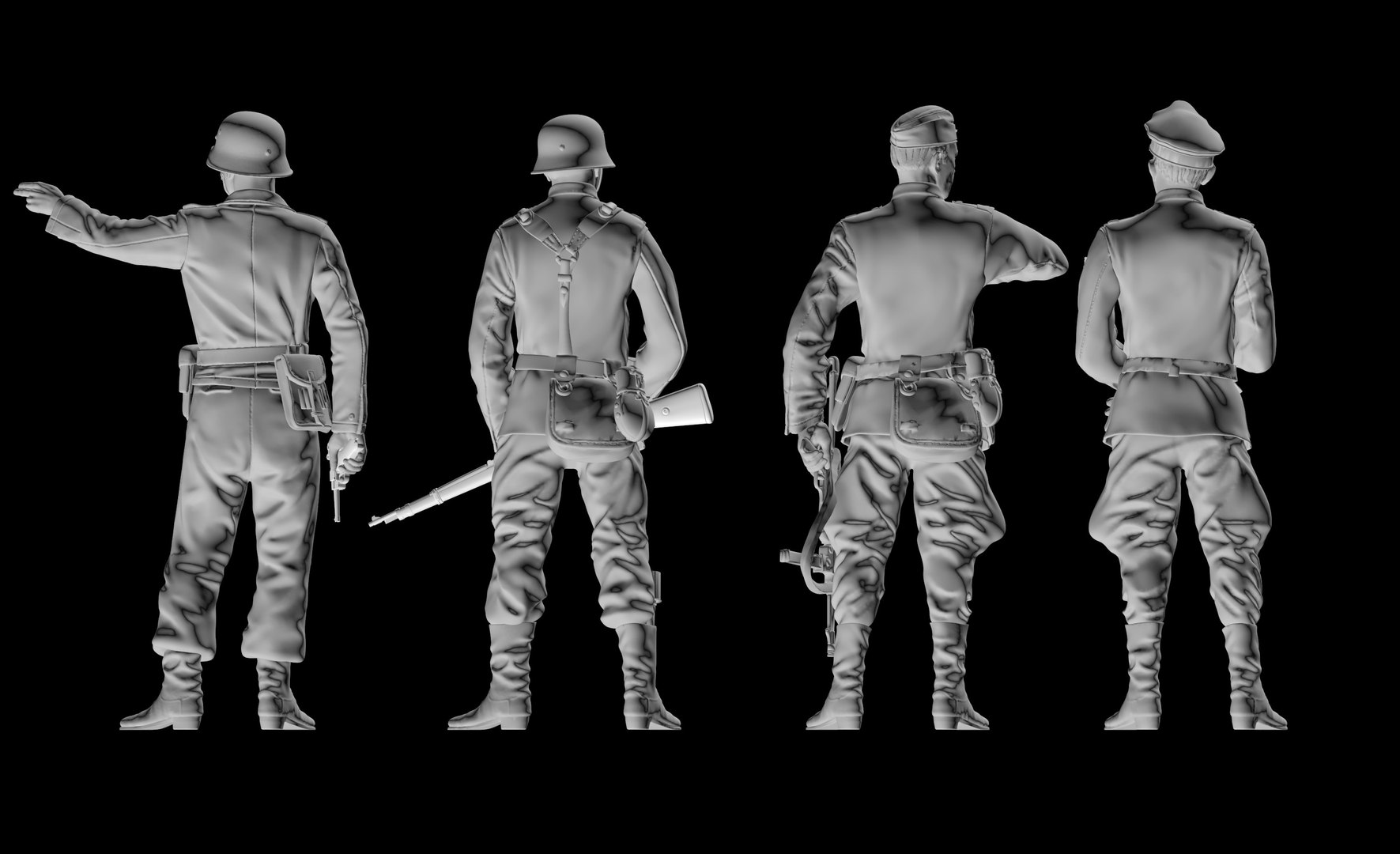 3D Model German Soldiers Officer - TurboSquid 1397145