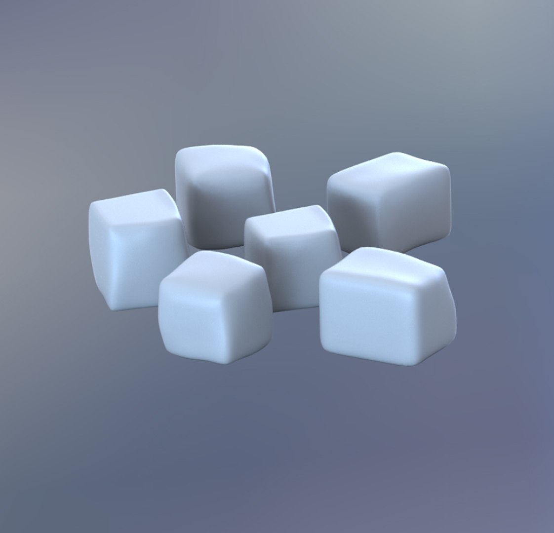 Ice Cubes 3D Model - TurboSquid 1407188