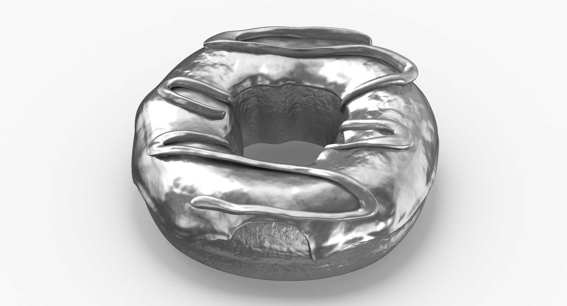 Donut 05 Silver 3D - TurboSquid 1592526