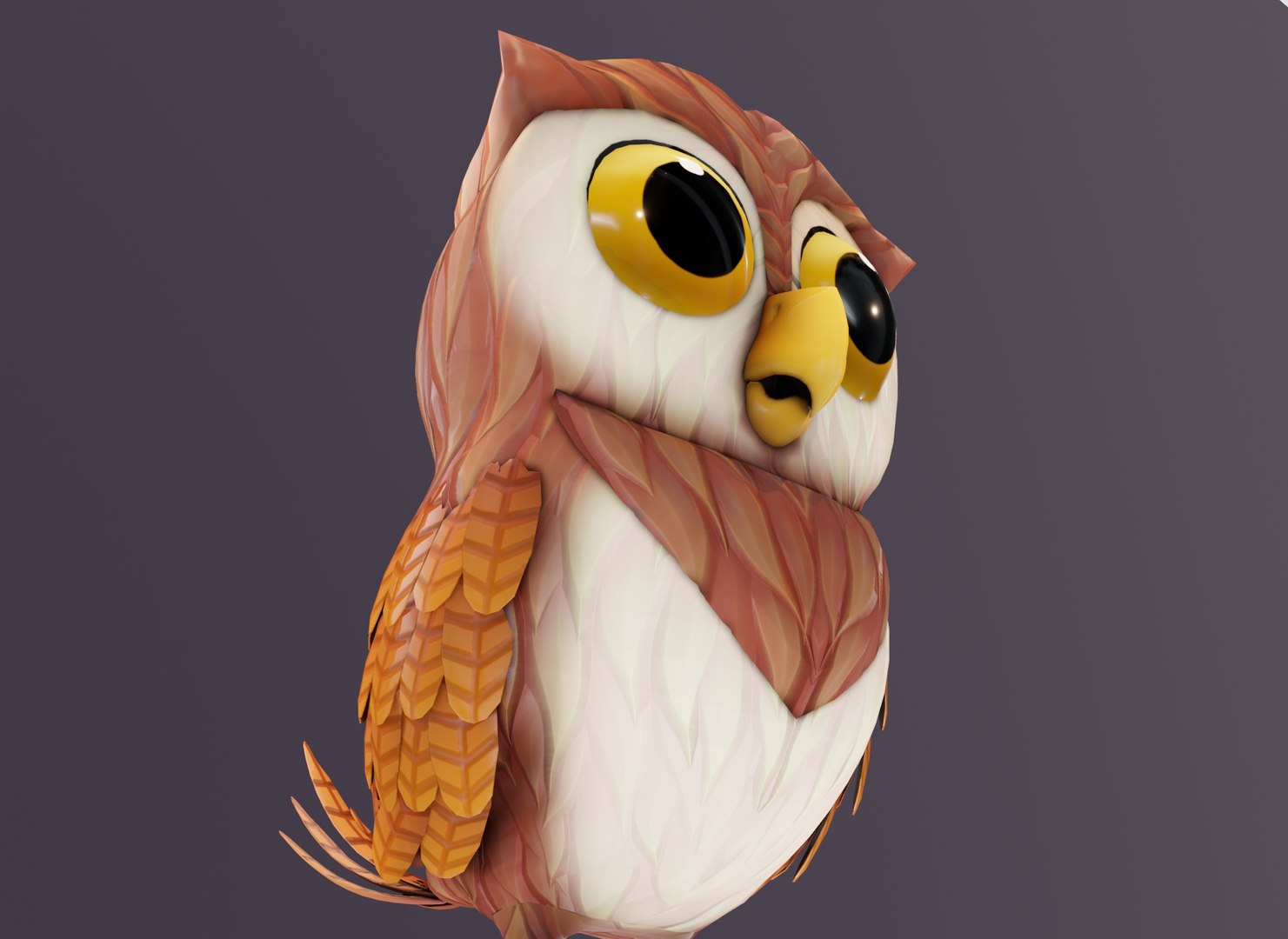 Cartoon Owl 3D model - TurboSquid 1915118