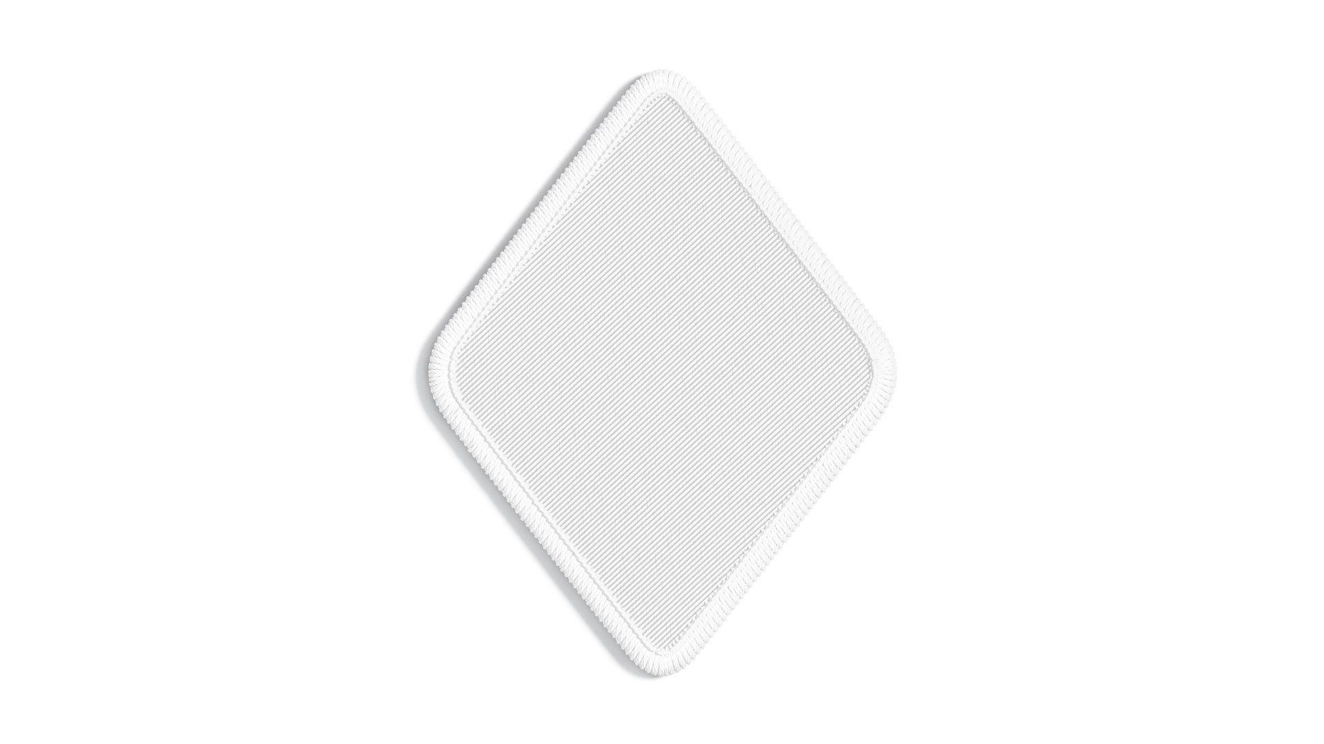 White Rhombus Embroidered Patch - Lying Embroidery Rhomb Badge 3D Model ...