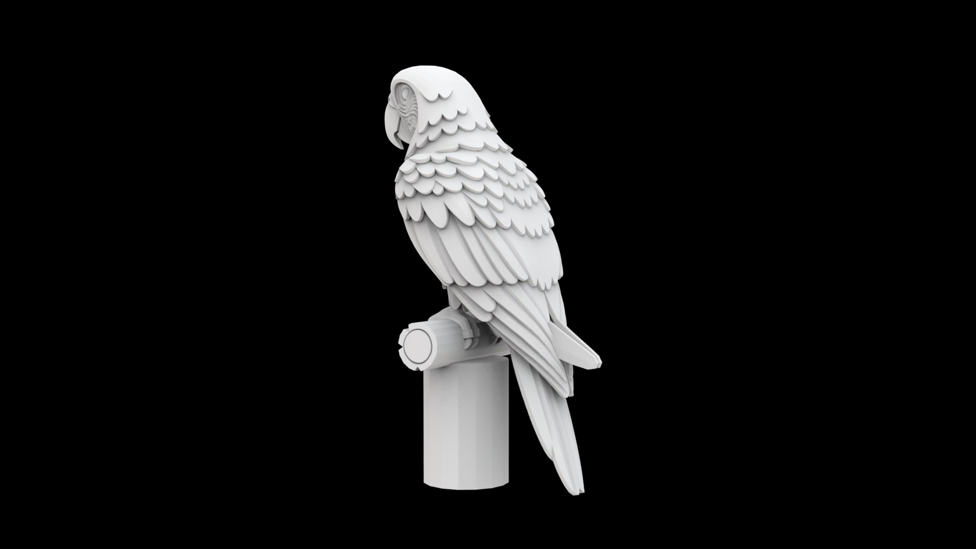3D Model Parrot Sculpture Stylized 3D Print Model - TurboSquid 2445978