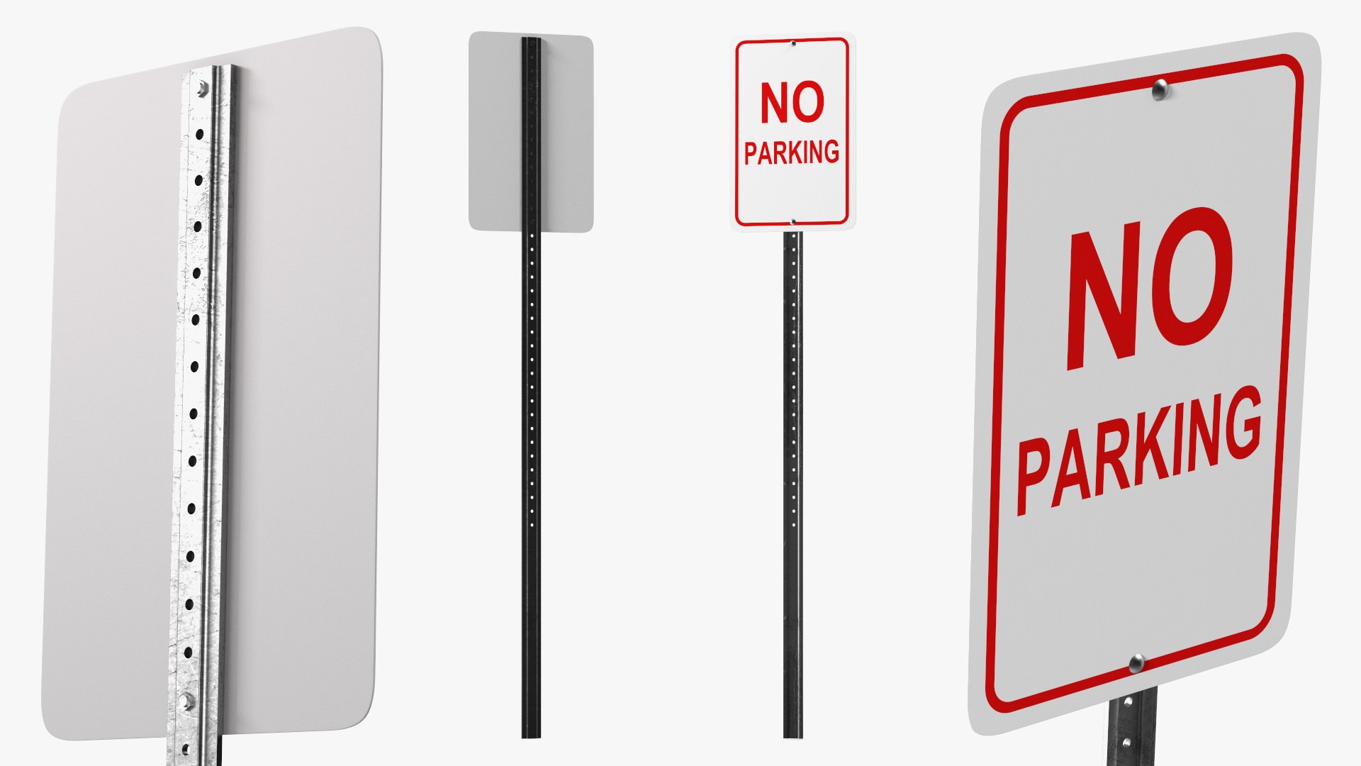 No Parking Traffic Sign Model - TurboSquid 2201835