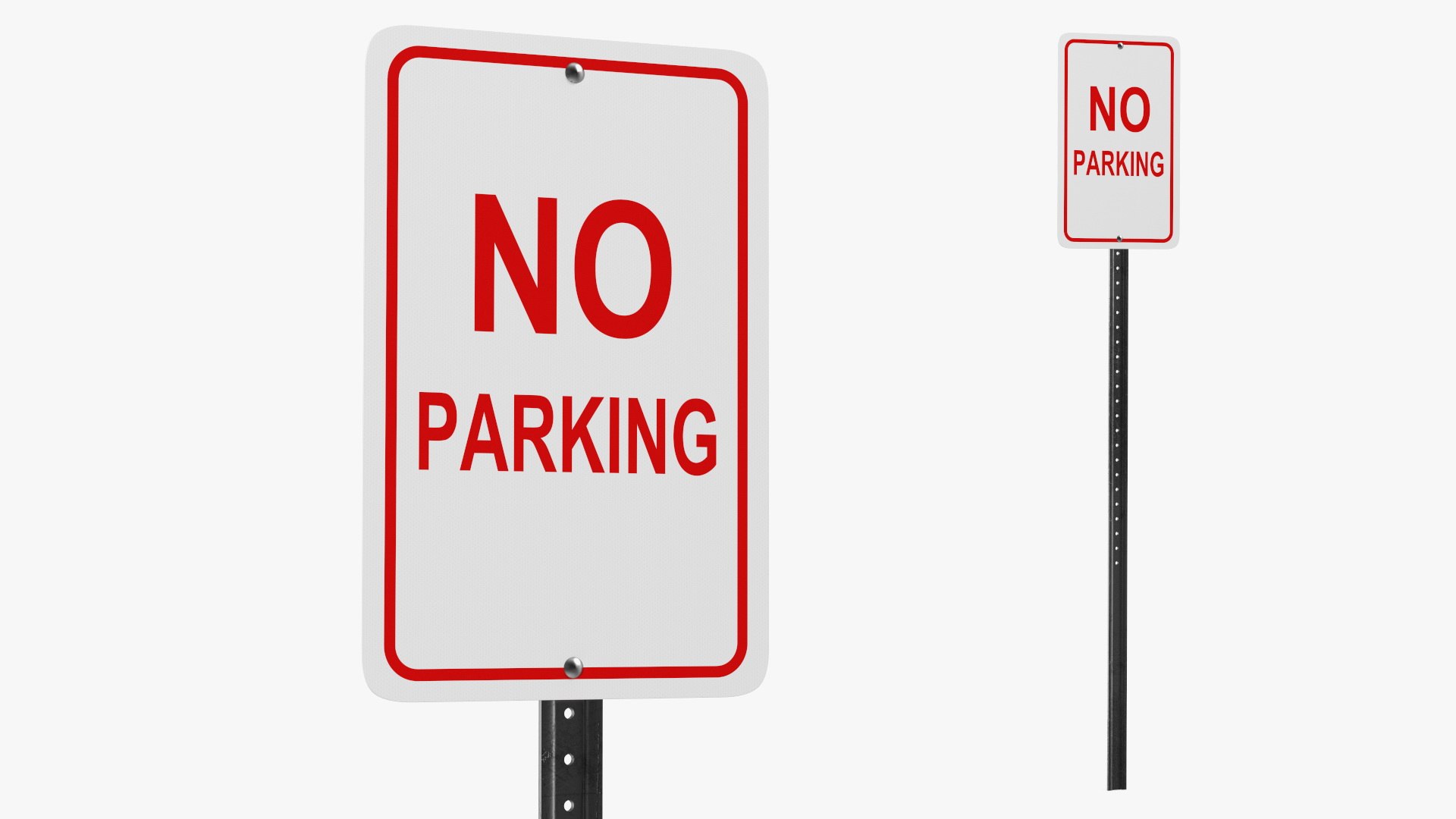 No Parking Traffic Sign Model - TurboSquid 2201835