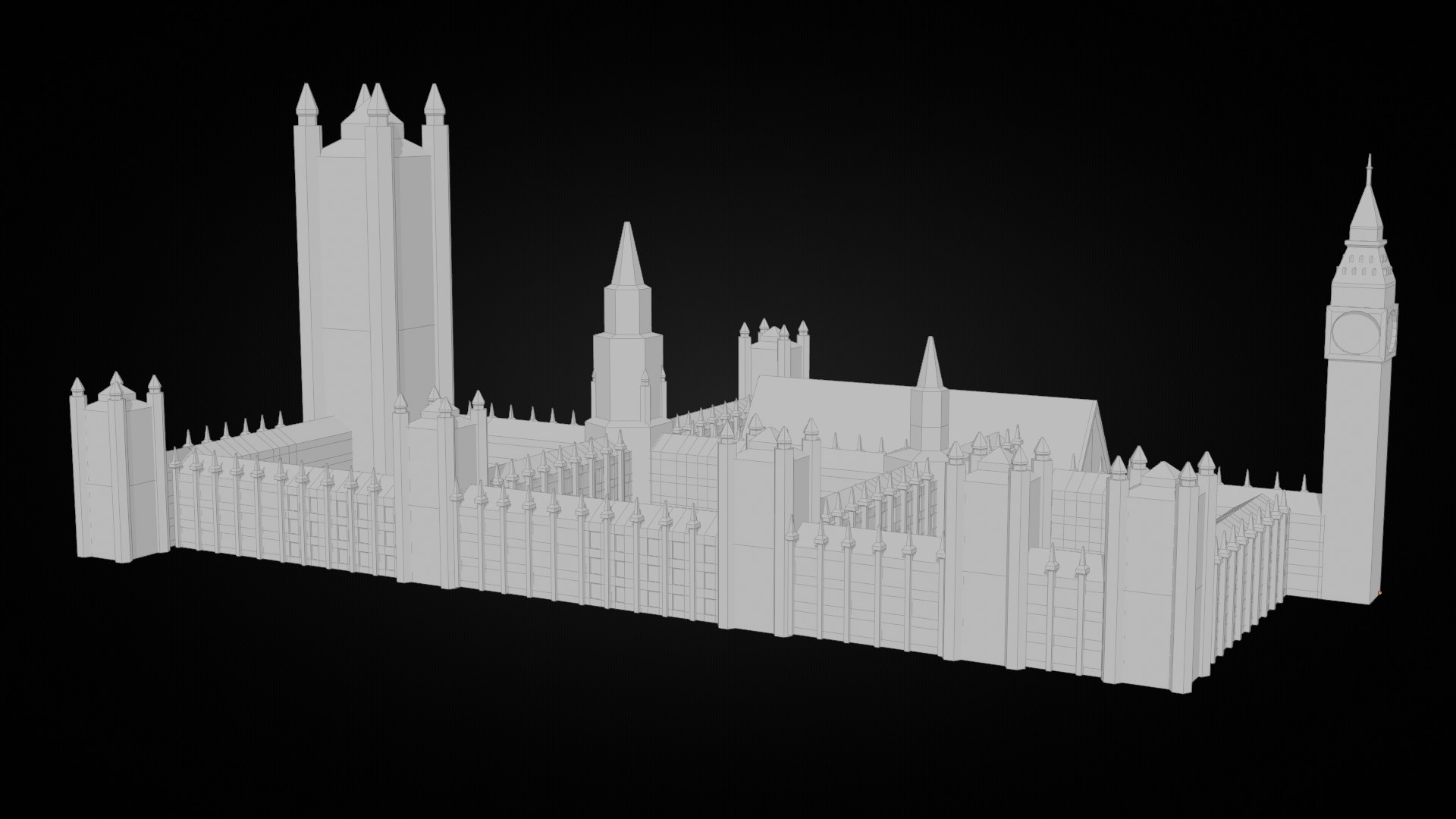 3D Low Poly Big Ben Model - TurboSquid 2340171