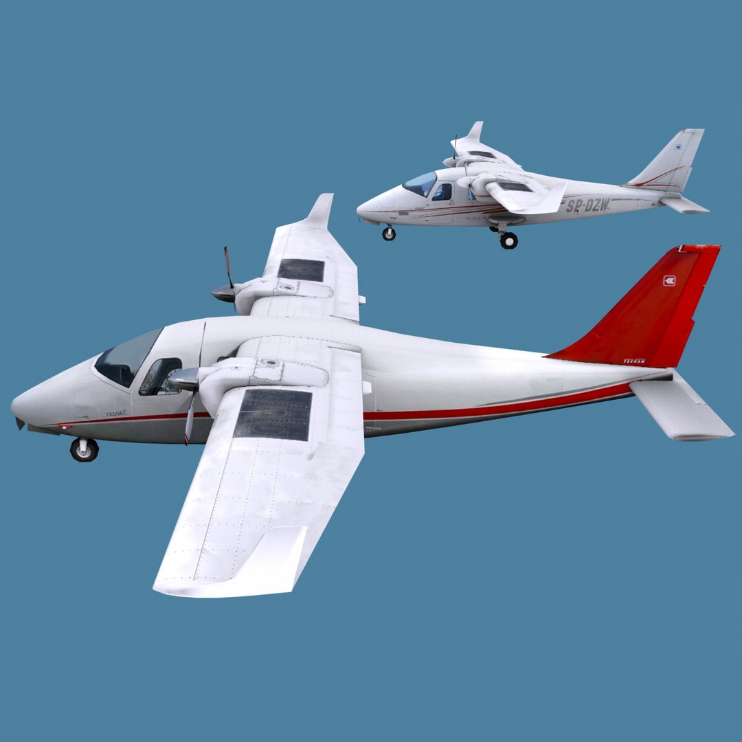 3D Tecnam P2006t - 2 - TurboSquid 1468622