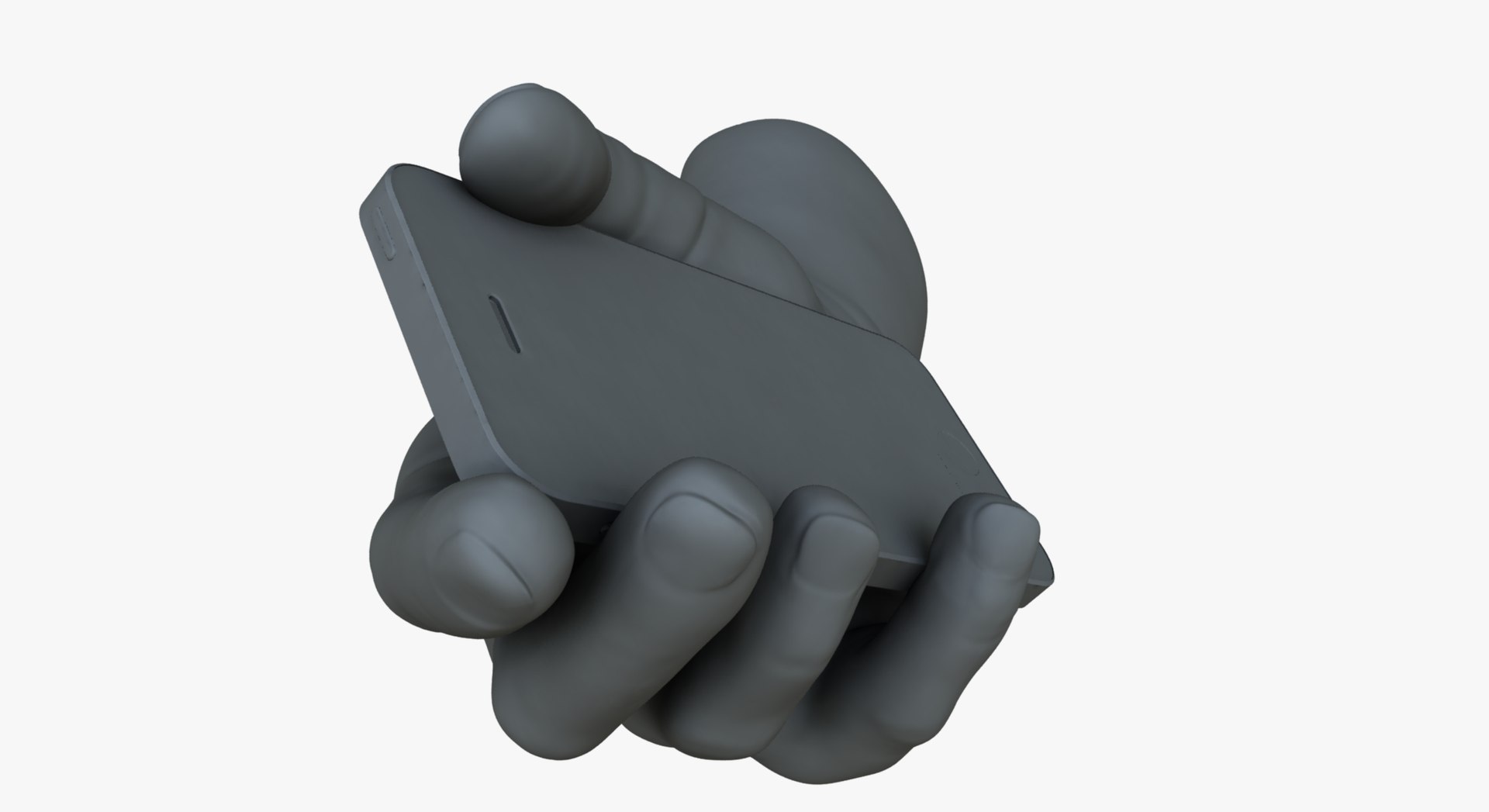 Hand Holding Smartphone 3d Model