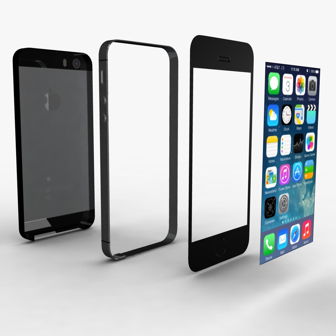 hand holding smartphone 3d model