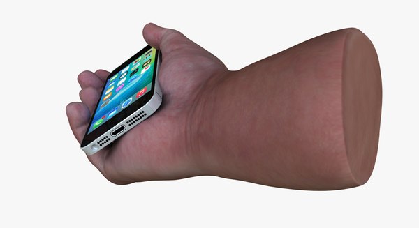 hand holding smartphone 3d model