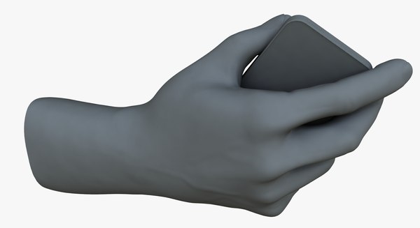 hand holding smartphone 3d model