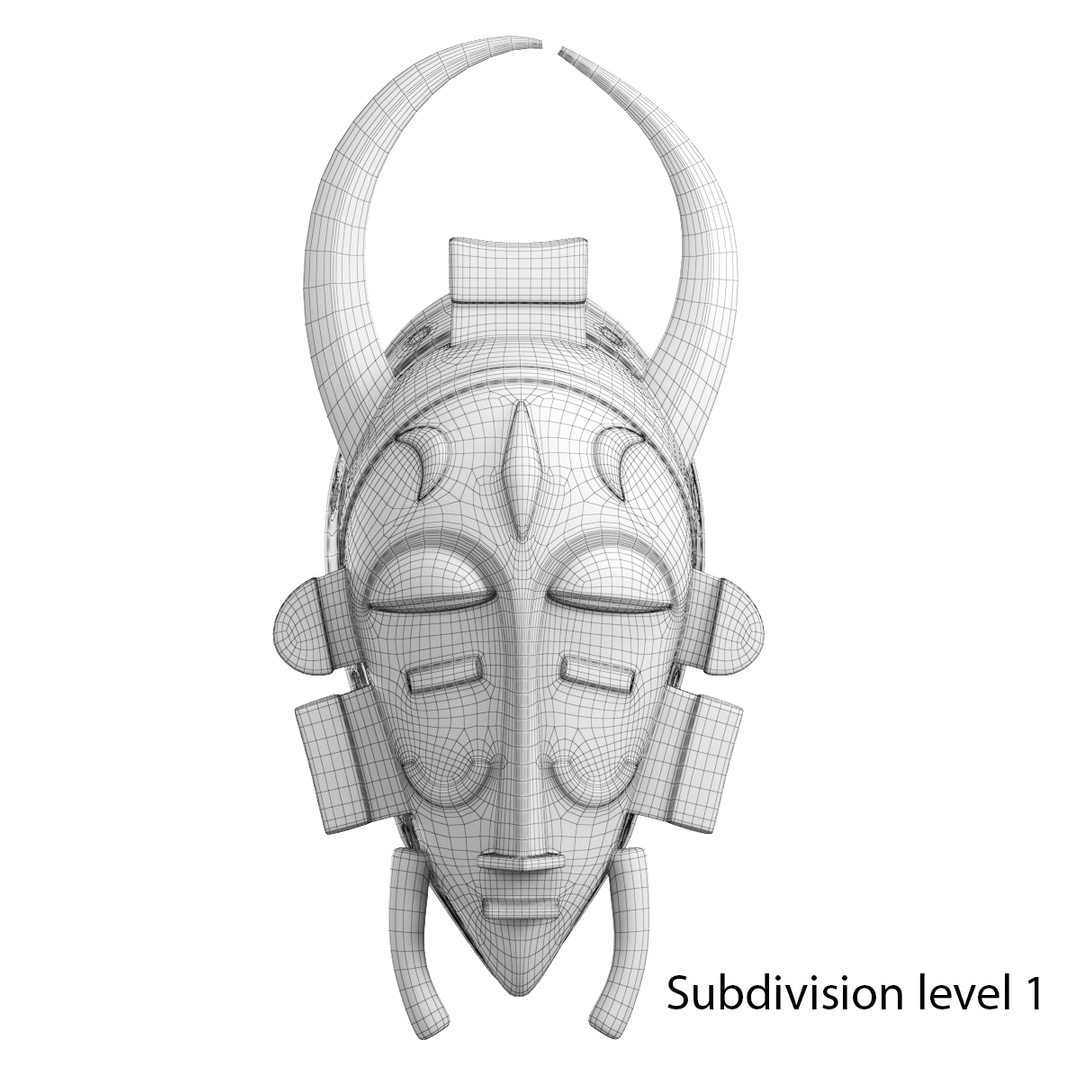 African mask baule 3D model - TurboSquid 1215530