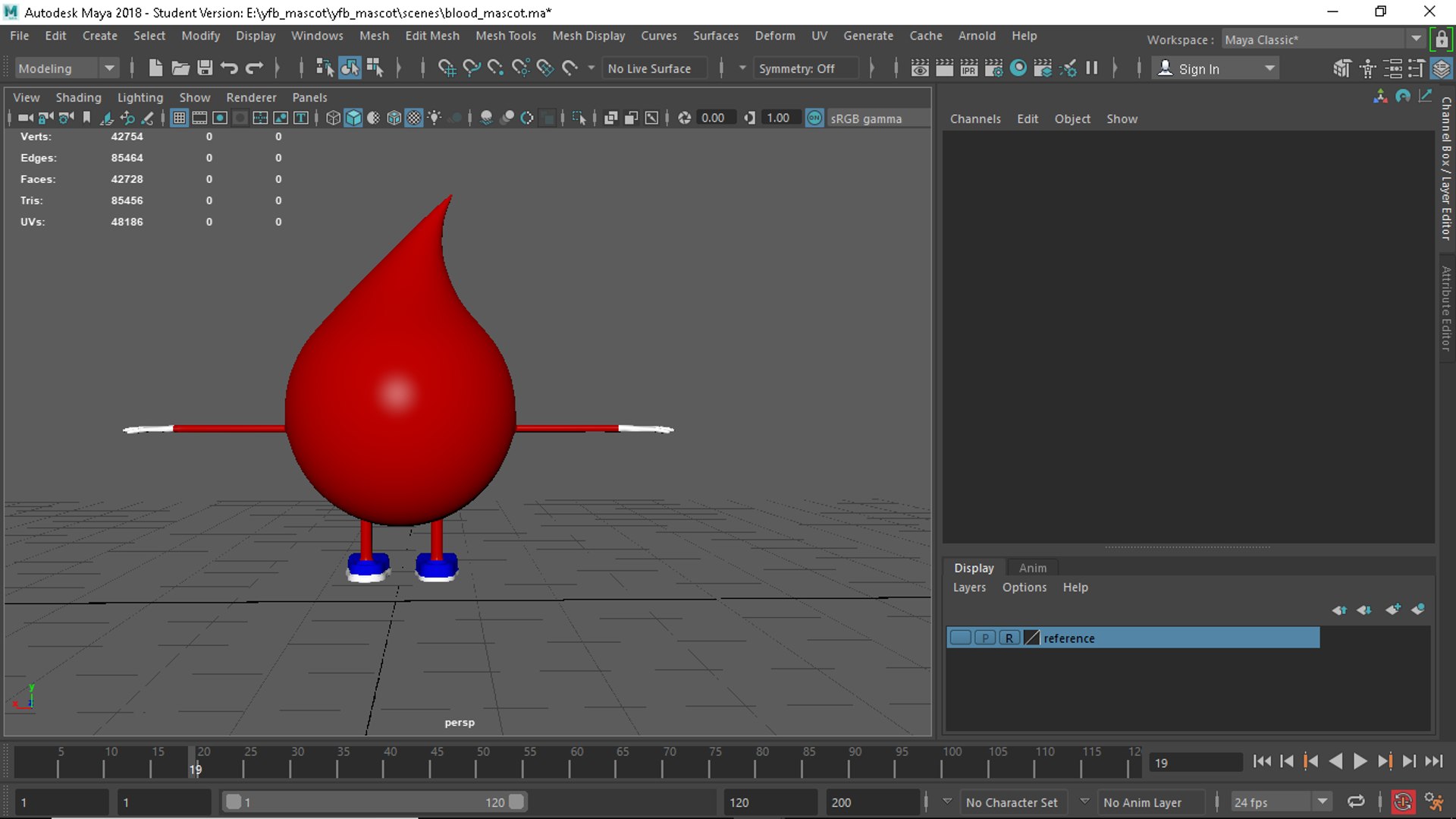 3D Blood Mascot - TurboSquid 1262036