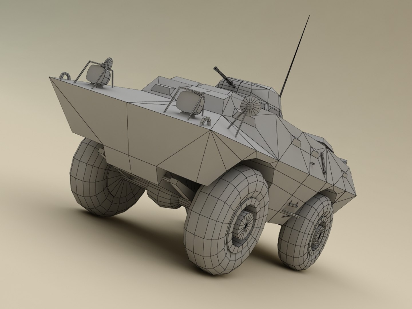 M706 V-100 Commando 3d Model