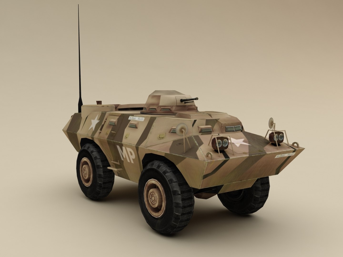 M706 V-100 Commando 3d Model