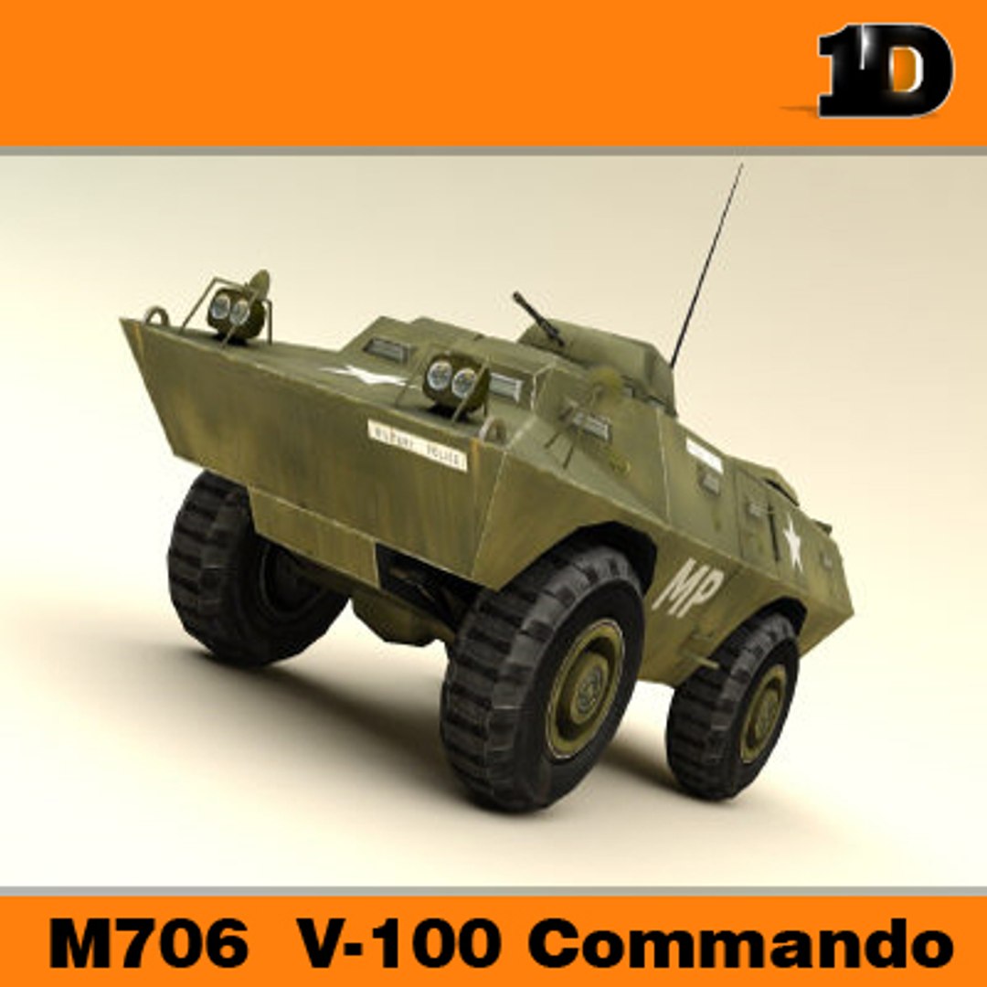 M706 V-100 Commando 3d Model