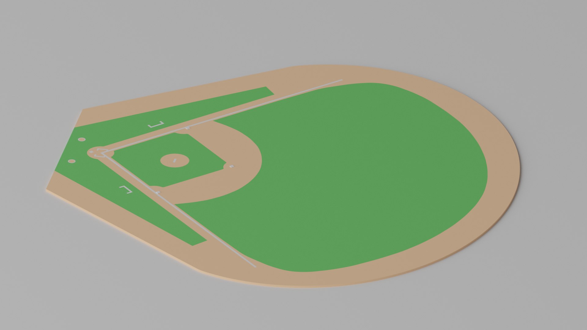 3D Cartoon Lovely Baseball Field 1 - TurboSquid 2182584