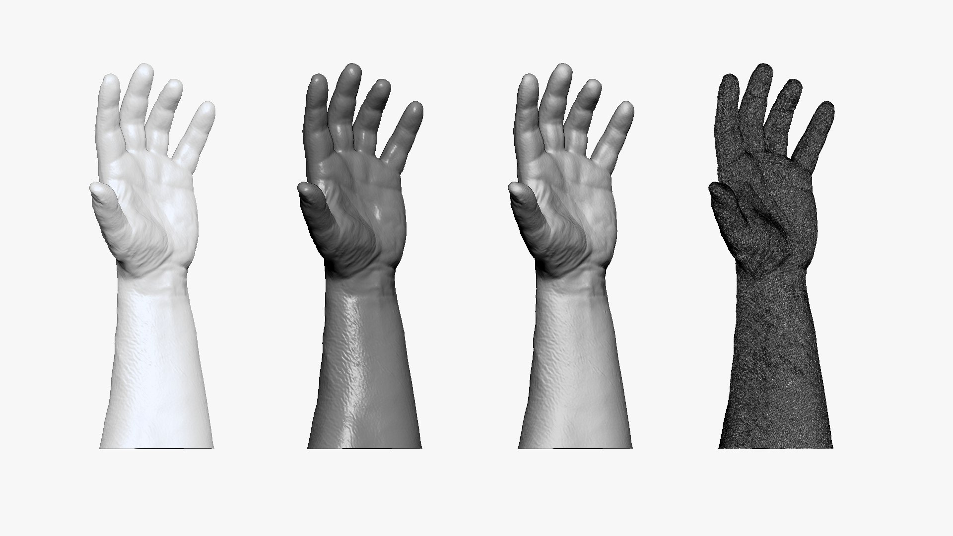 001183 opened hand 3D model - TurboSquid 1734809