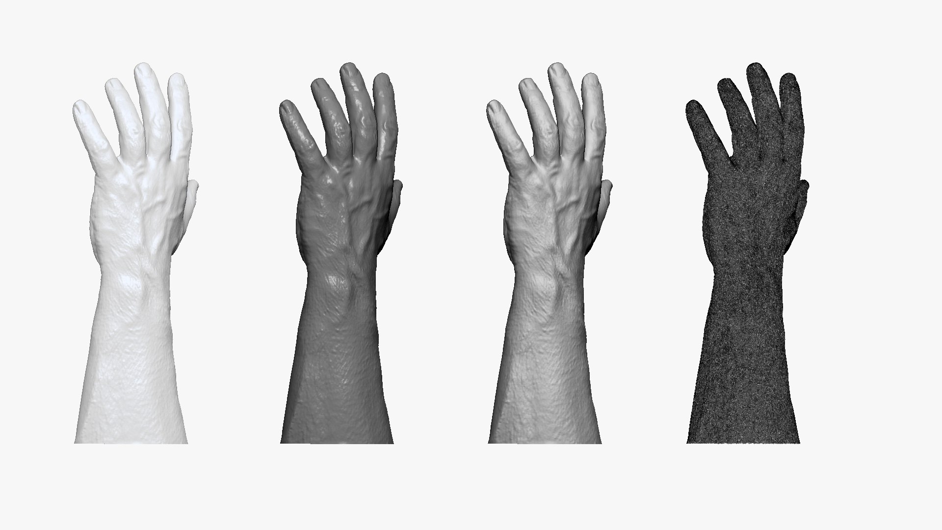 001183 opened hand 3D model - TurboSquid 1734809