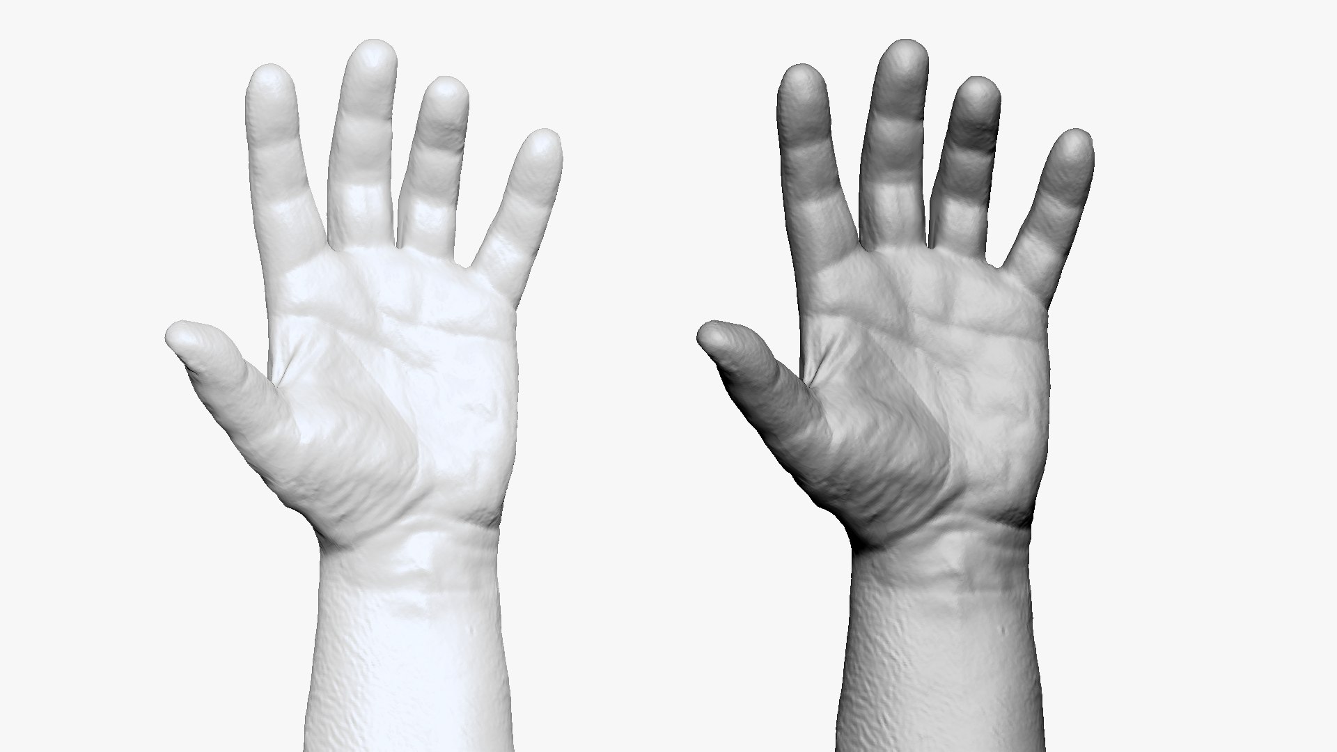 001183 opened hand 3D model - TurboSquid 1734809