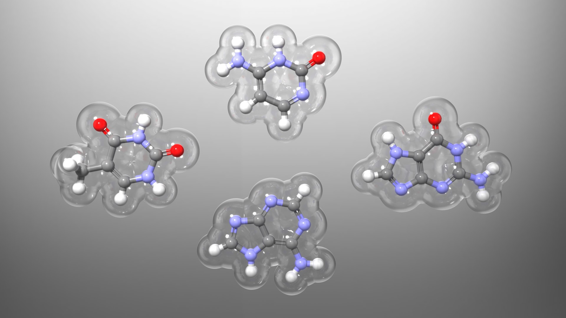 ACGT Nucleobases 3D - TurboSquid 2043725
