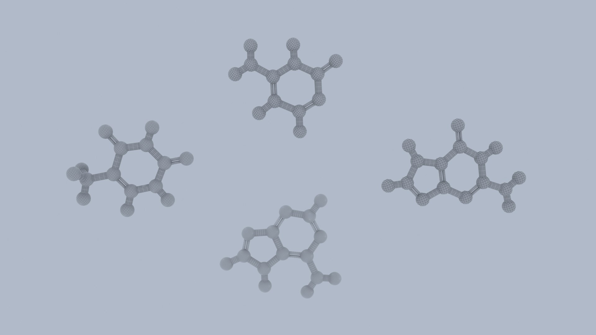 ACGT Nucleobases 3D - TurboSquid 2043725