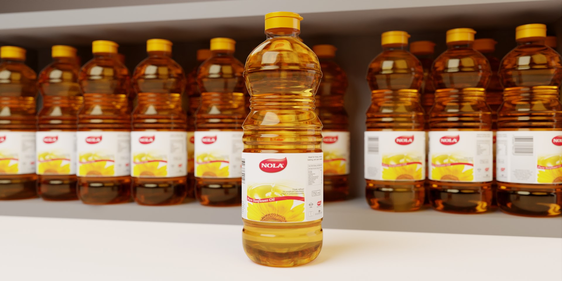 Sunflower Cooking Oil Bottle 3D Model - TurboSquid 2259768