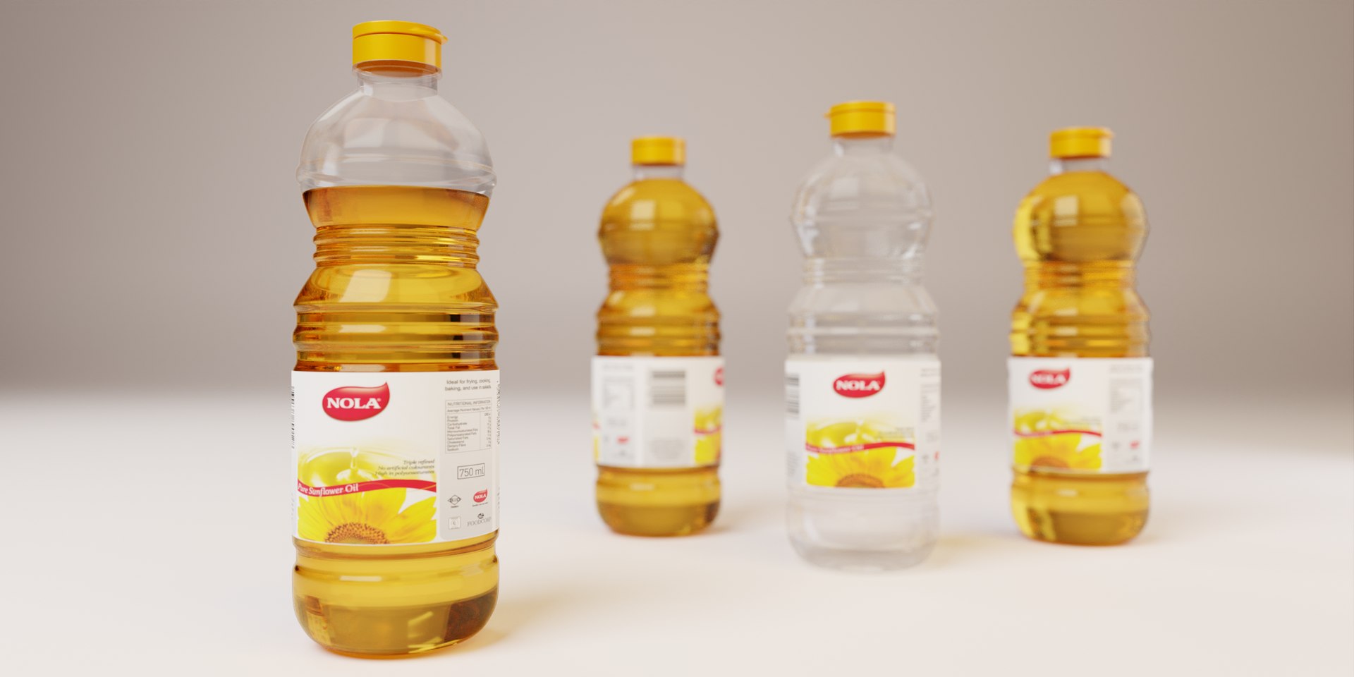 Sunflower Cooking Oil Bottle 3D Model - TurboSquid 2259768
