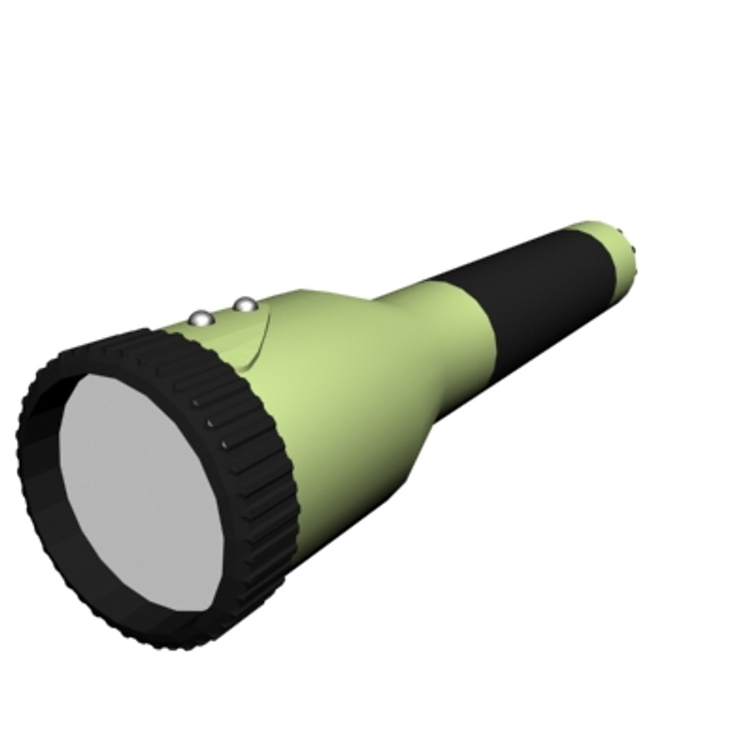 3d flashlight flash light model