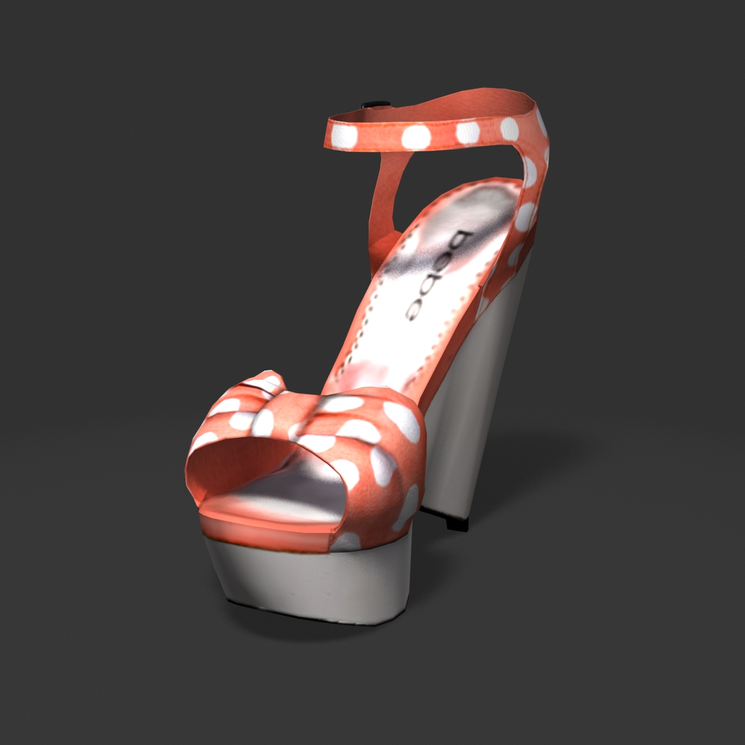 3d heel footwear modern