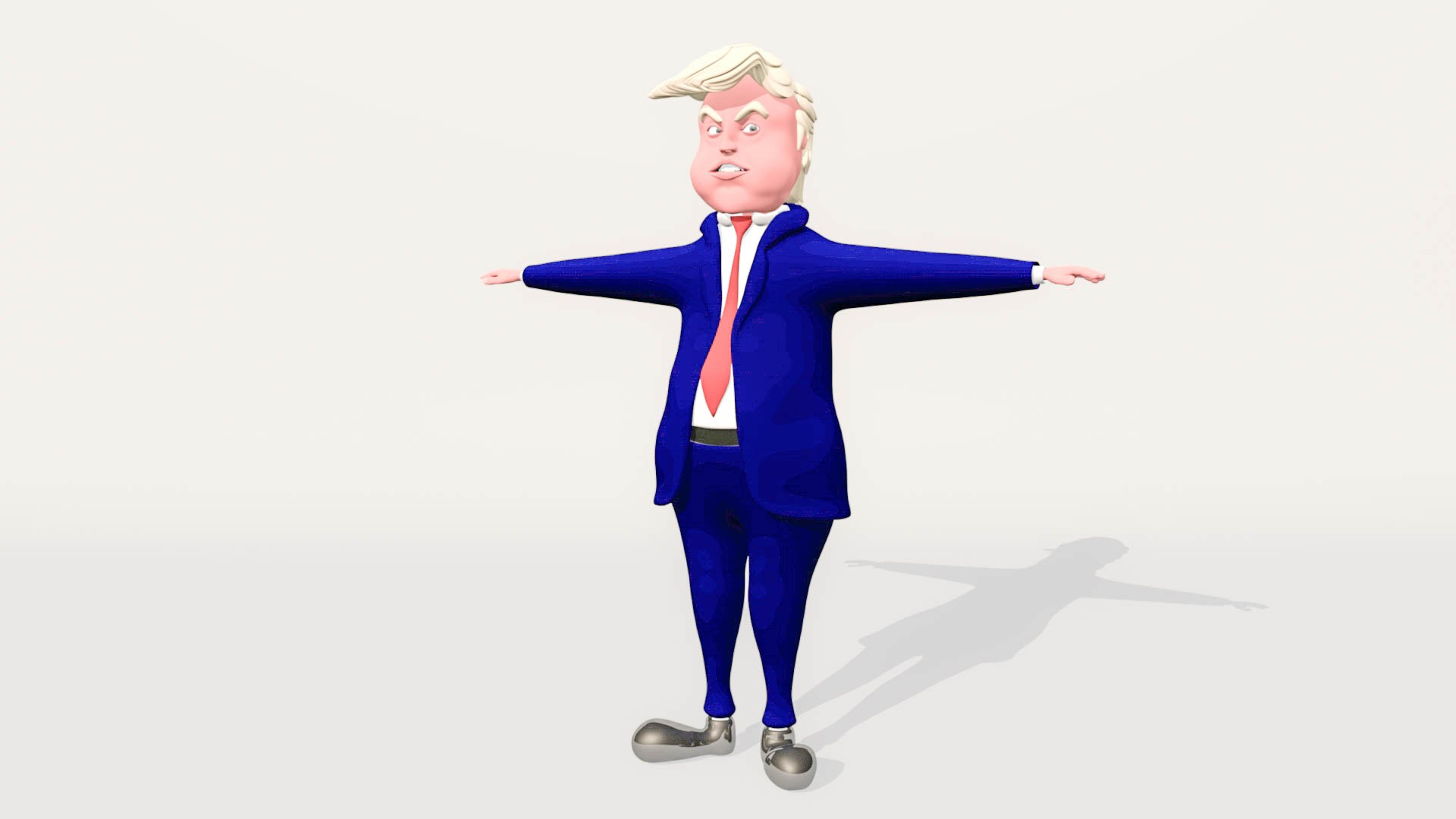 3d Model Cartoon Donald Trump Modeled