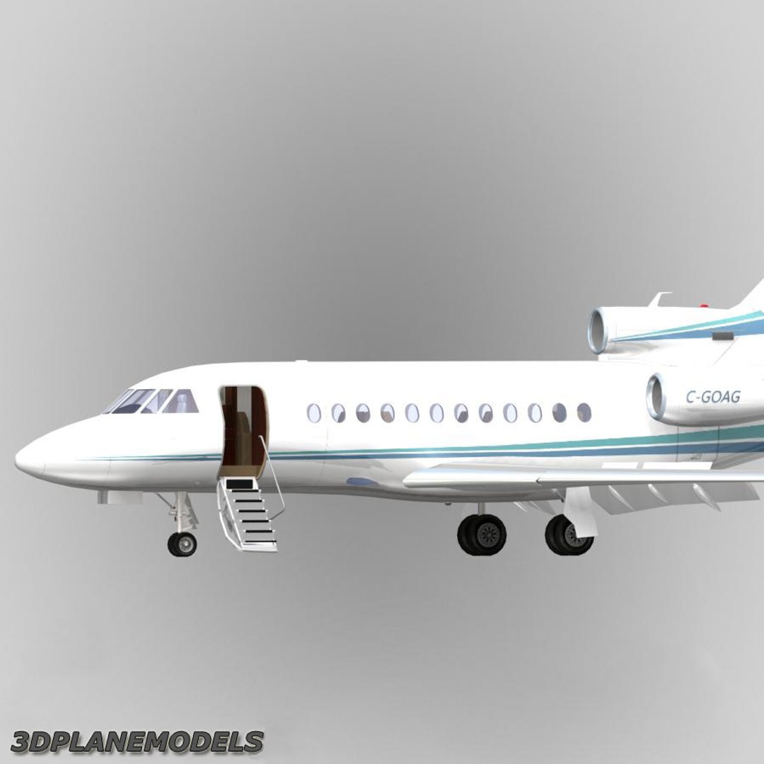 Dassault Falcon Business Jet 3d Model