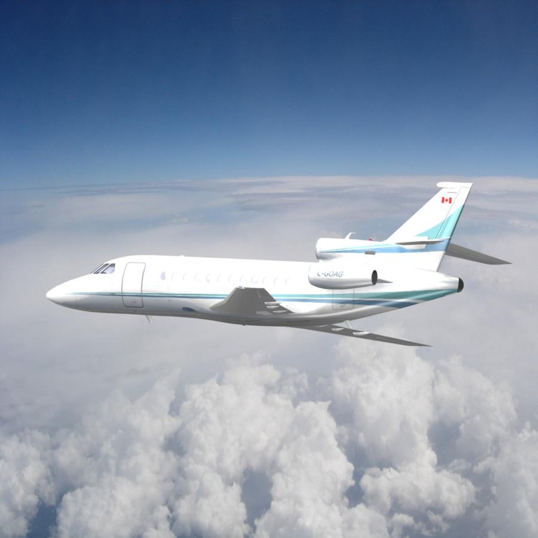 Dassault Falcon Business Jet 3d Model